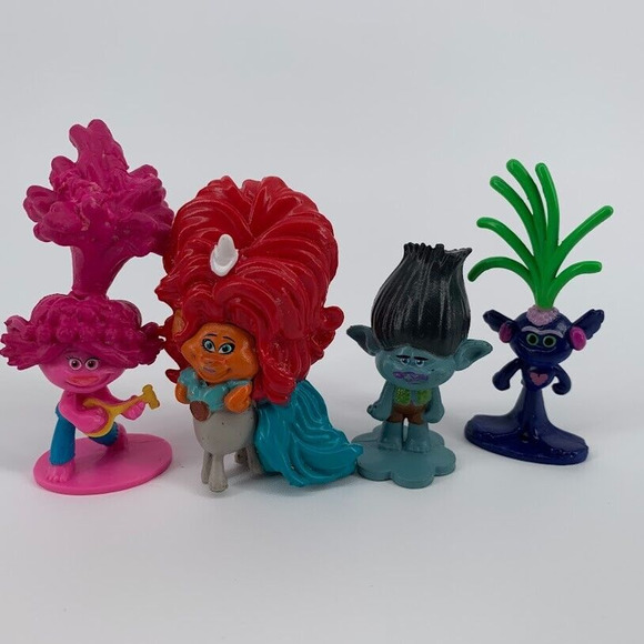 Dreamworks | Toys | 4 Dreamworks Trolls Mini Figures Toys Dolls Lot ...